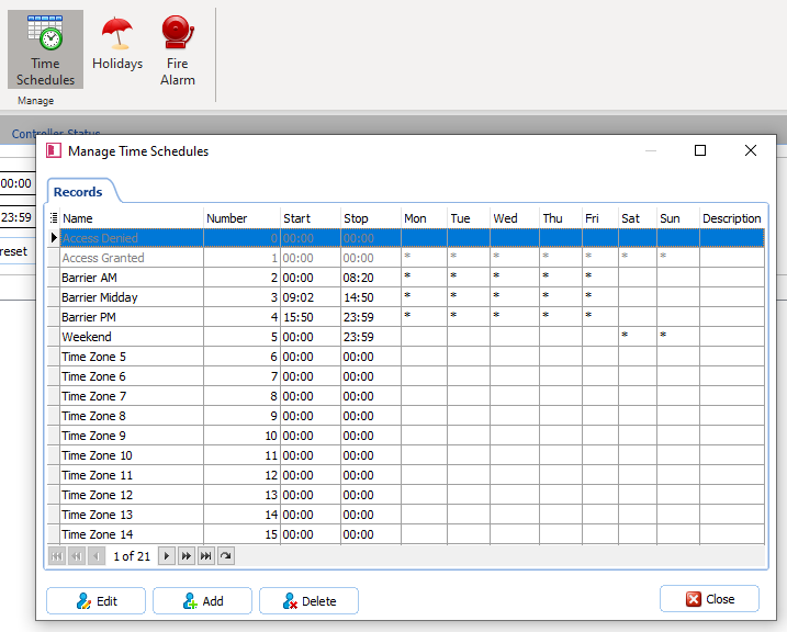 How can I set up/change time schedules? – AccessIT Data Ltd.